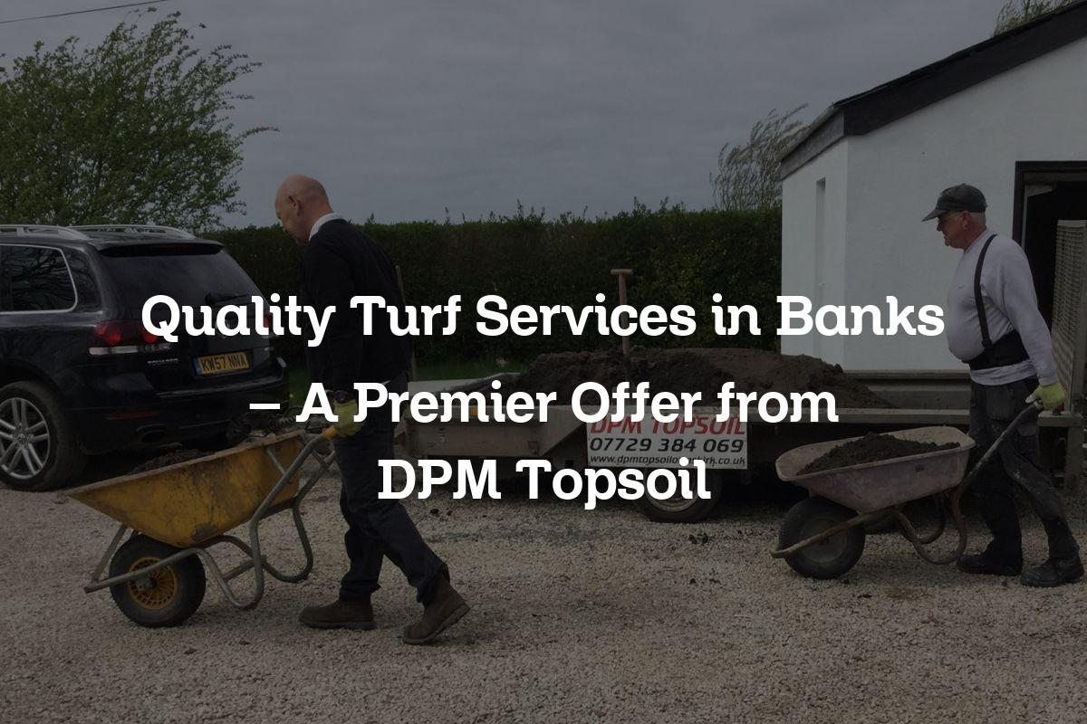 Quality Turf Services in Banks - A Premier Offer from DPM Topsoil